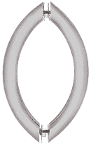 CRL CSH6X6BSC Brushed Satin Chrome 6" Crescent Style Back-to-Back Pull ...