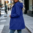 BXJX Womens Rain Jackets with Hood, Waterproof Long Sleeve Zip Up ...