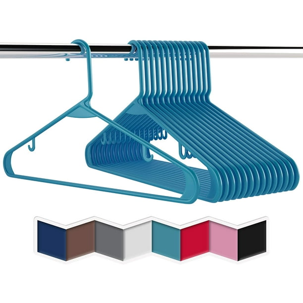 Plastic Clothes Hangers (20Packs) Heavy Duty Durable Coat and Clothes ...