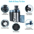 Juicer Extractor Easy Clean, 1000W 2 Speeds Control, Stainless Steel ...