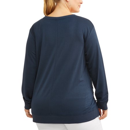 Terra & Sky - Terra & Sky Women's Plus Lace-Up Sweatshirt - Walmart.com ...