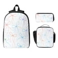 3pcs Casual Daypack 17 Inch Backpack Set Bookbag+Pencil Case+Lunch Bag ...