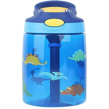 16oz Tritan Kids Water Bottle With Flip Straw, Flexible Carry Handle ...