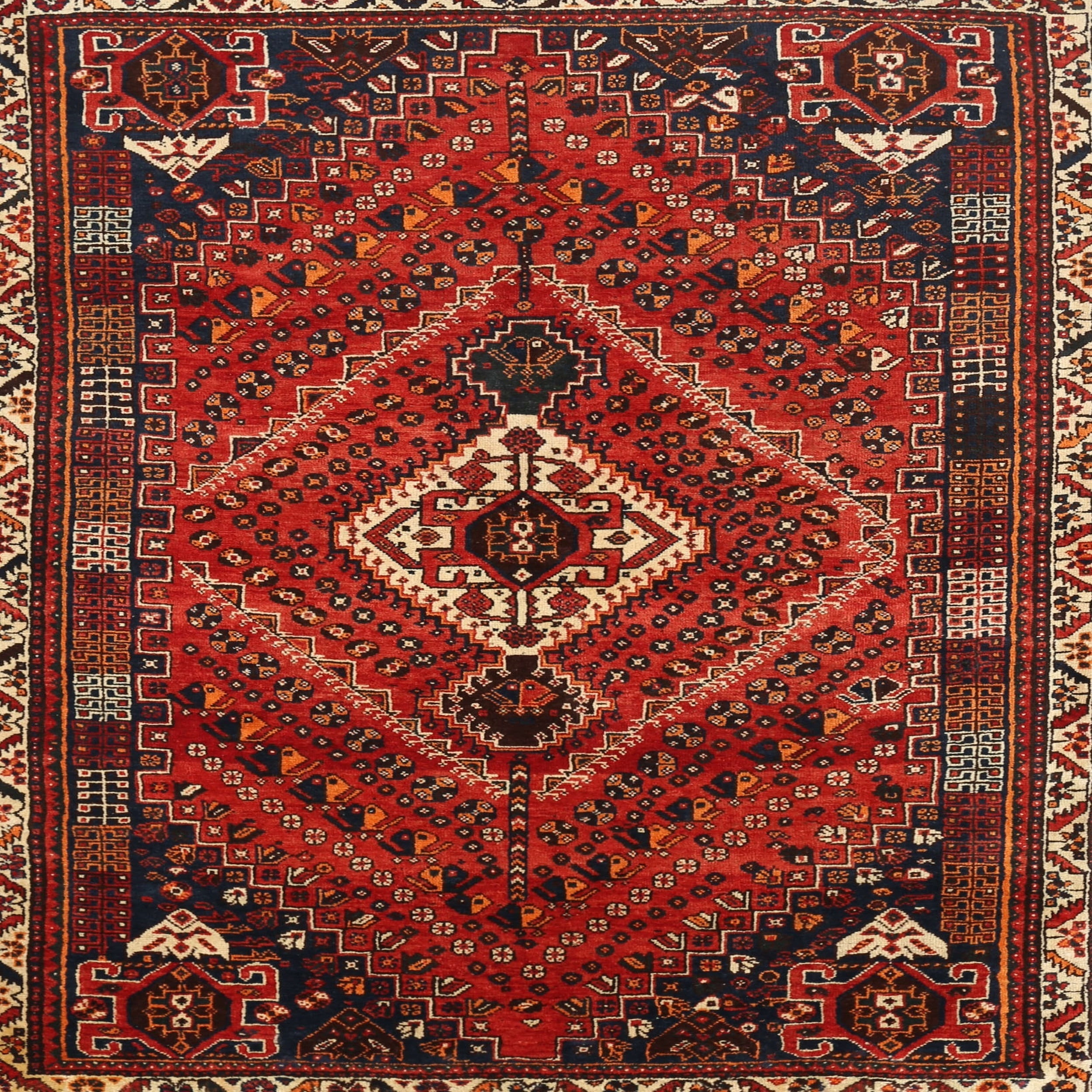 Ahgly Company Indoor Square Traditional Sienna Brown Persian Area Rugs ...