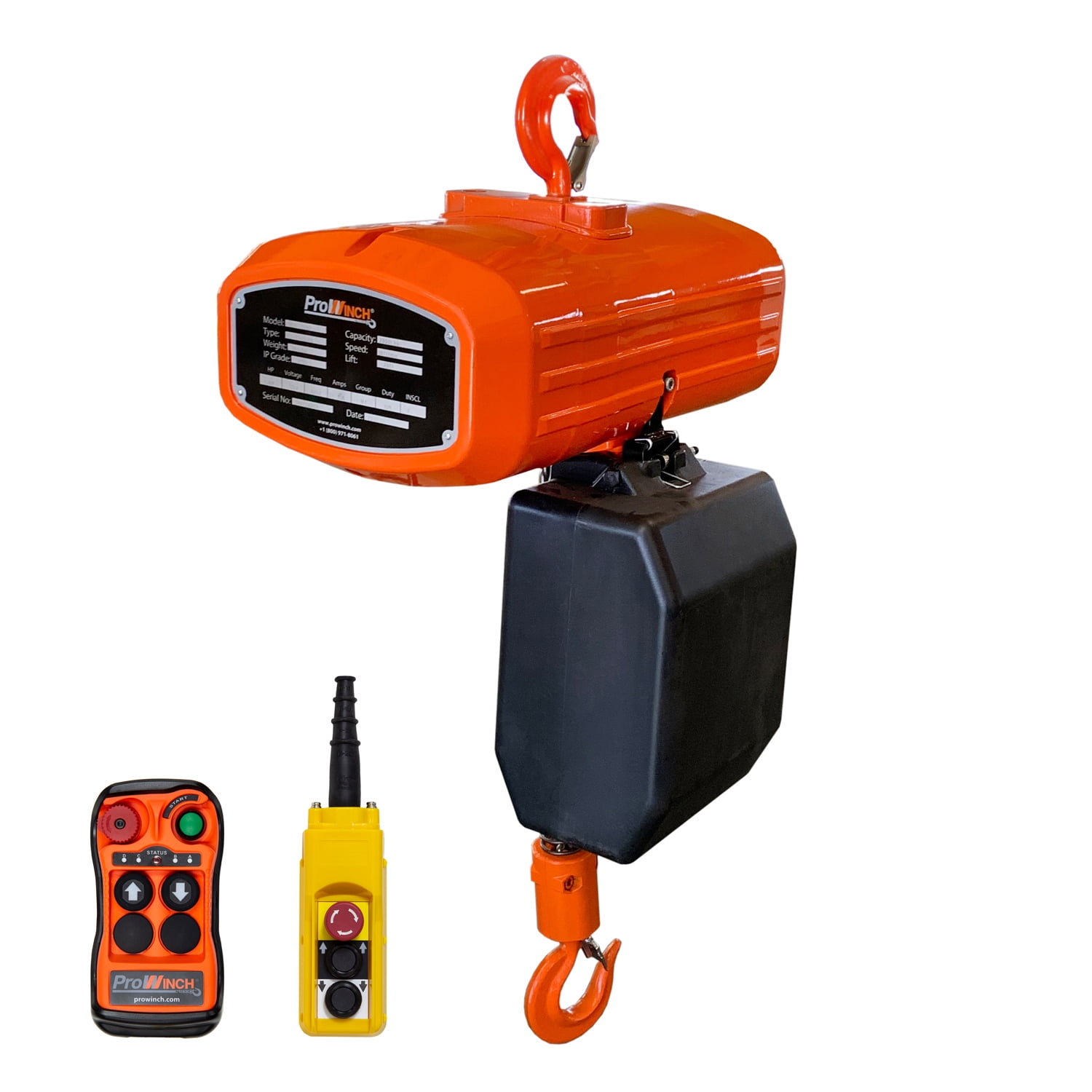 Prowinch 1/2 Ton Electric Chain Hoist 20 ft. FEC G80 Japan Chain M5/H4 ...