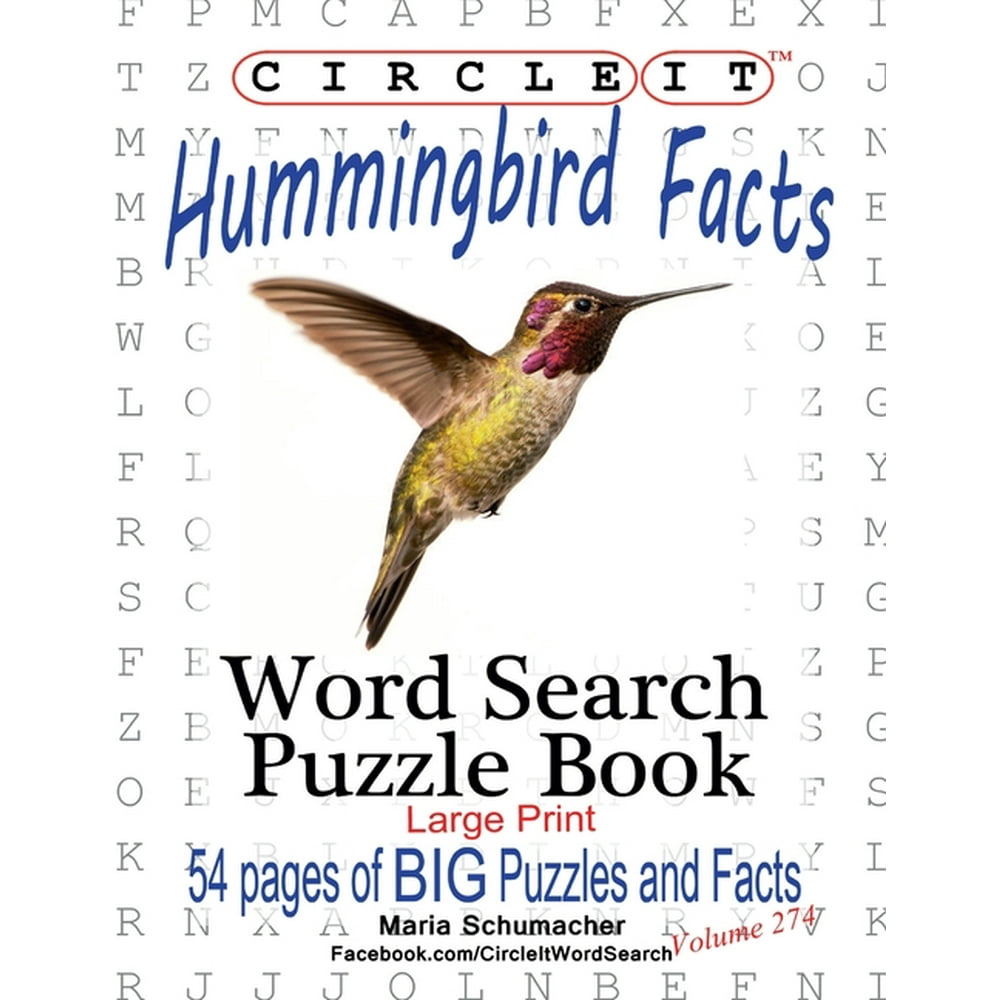 Circle It, Hummingbird Facts, Word Search, Puzzle Book (Paperback) - Walmart.com - Walmart.com