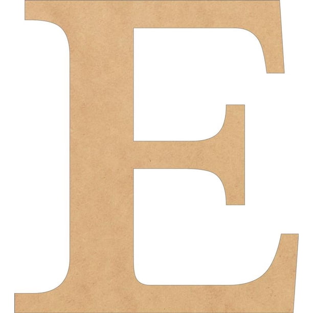 Wooden Letter Times, Unfinished 8'' Tall Alphabet E, Blank Wall Craft ...
