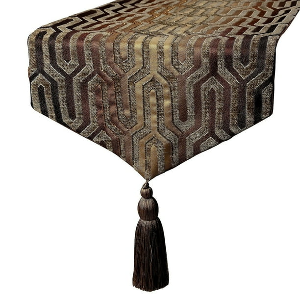 Decorative Brown Table Runner 6 - 8 Seater Table Runner (16 x 90 inch ...