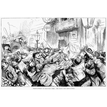 England: Election News. /N'Fleet-Street In Election Time; The Rush For ...