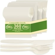 Ecovita Premium Biodgradable Compostable Forks - 140 PCS Disposable ...