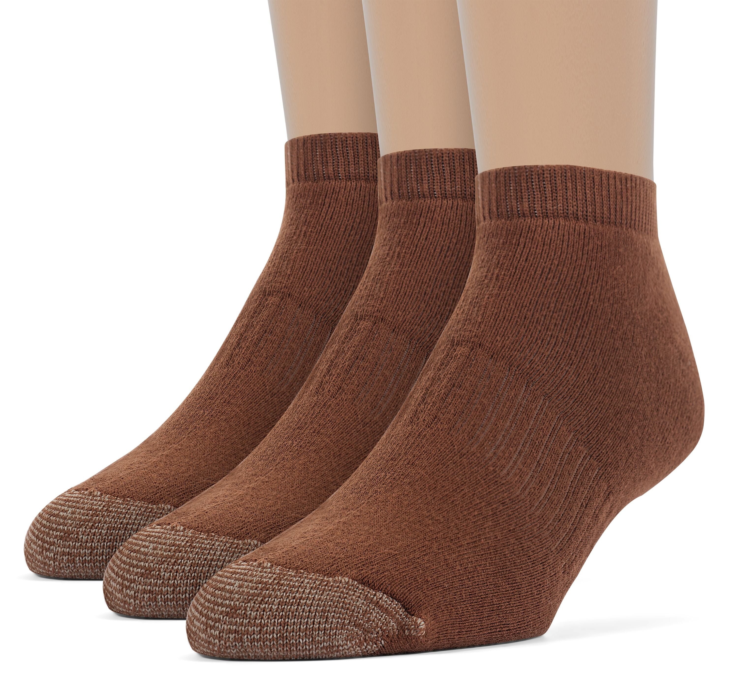 Men's Cotton Comfort Low Cut Cushion Socks - 3 Pairs - Walmart.com