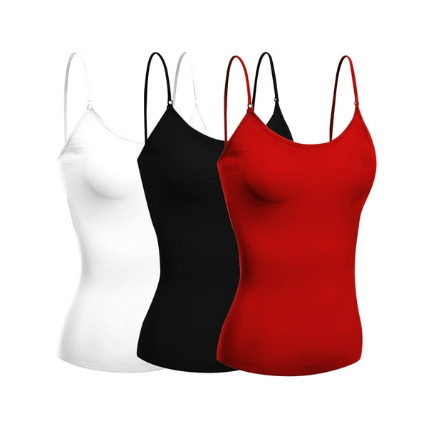 Emmalise Women's Camisole Built in Bra Wireless Fabric Support Short ...