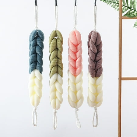 LuoHeng 4-Pack Upgraded Long Stretch Back Sponge With Rope Handle Back ...