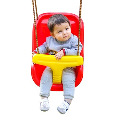 Little Tikes 2-in-1 Snug 'n Secure Swing with High Back and T-Bar, Pink ...
