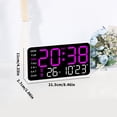 NEXAVKPR Digital Wall Clock LED Display Date Temperature 2 Alarm ...