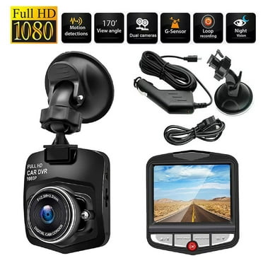 TekDeals Auto Dash Cam Recorder, 2.4'' Full HD 1080P, Front/Rear Camera ...