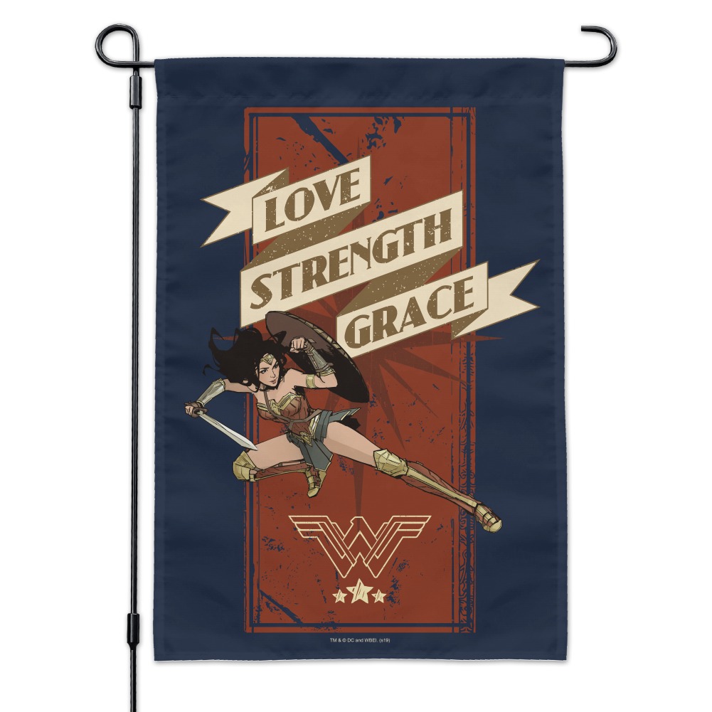 Wonder Woman Movie Love, Strength, Grace Garden Yard Flag - Walmart.com
