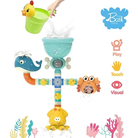 HTWW Bath Toys Waterfall Bath Wall Bathtub Toys for Baby Toddler Kids ...