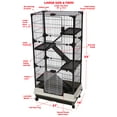 53'' Extra Large Deluxe 5-Level Indoor Cage for Small Animals, Wheels ...