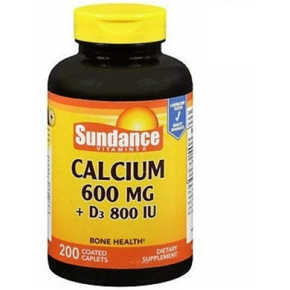 Sundance Calcium 600 mg + Vitamin D3 800 IU, 200 ea (Pack of 3) - Walmart.com - Walmart.com
