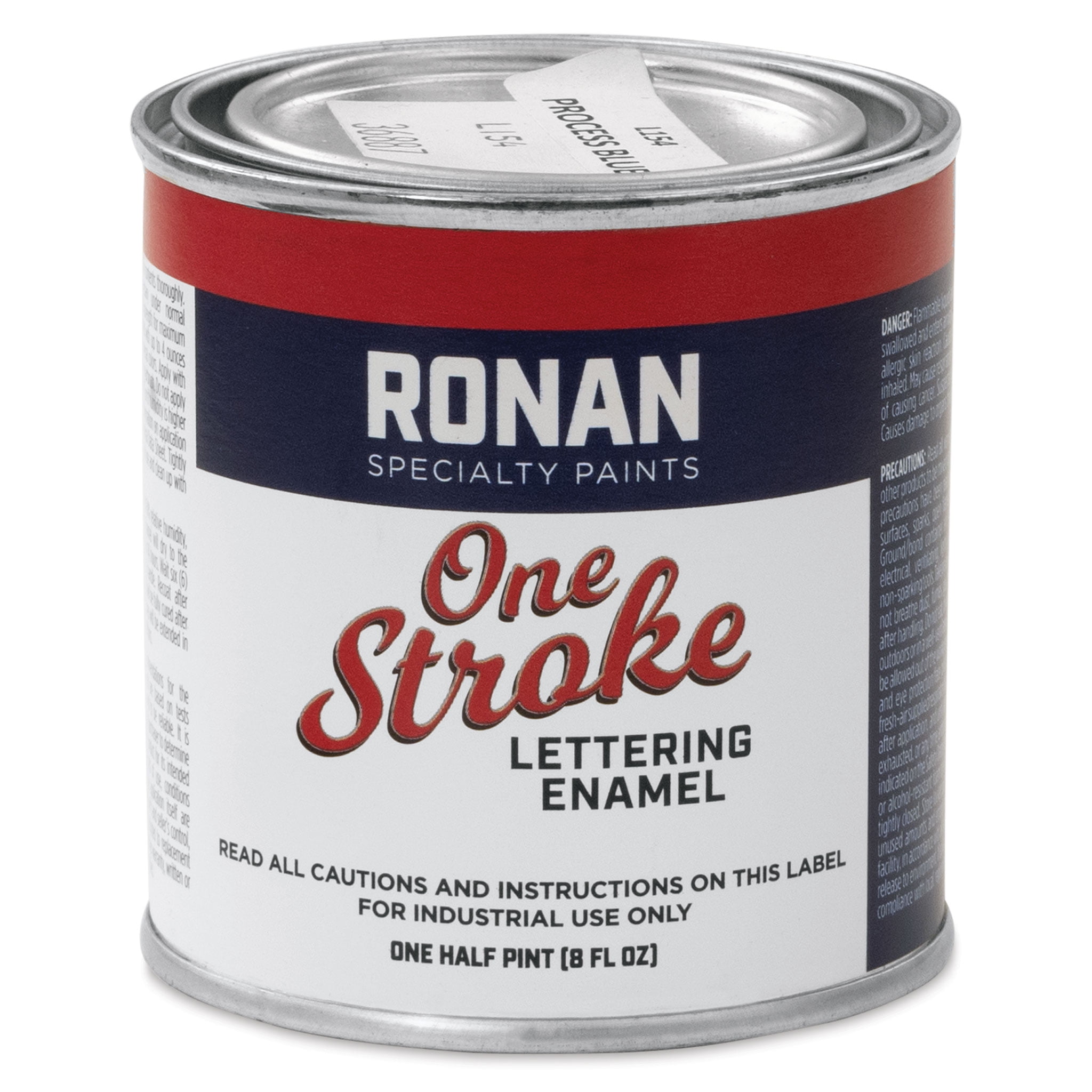 Ronan One Stroke Lettering Enamel - Process Blue, Half Pint - Walmart.com