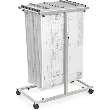 Adir Mobile Blueprint Holder– Construction Plan Rack, Map Organizer ...