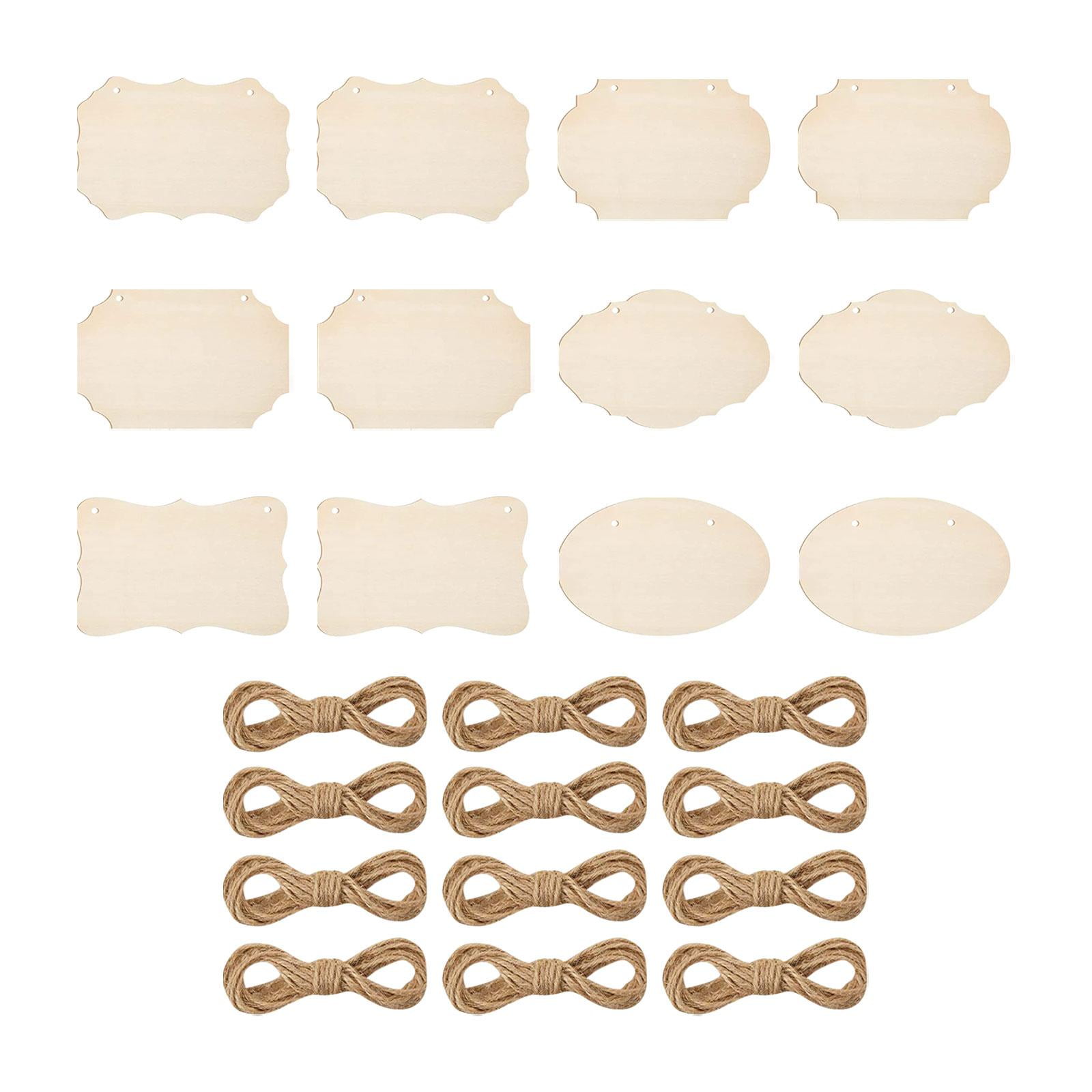 Click here for Simhoa 12pcs Blank Wooden Plaque Diy Unfinished Ha... prices