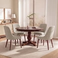 AFO Modern Dining Chair with Solid Wood Legs, Tufted Back Seat for ...
