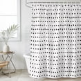 Abstract Irregular Black Polka Dot Shower Curtain Set, Waterproof ...