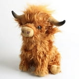 10" Highland Cow Stuffed Animal Plush Toy Brown - Walmart.com