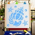 Large Conch Stencils 12x12 Inch Reusable Conch Shell Stencil Sea ...