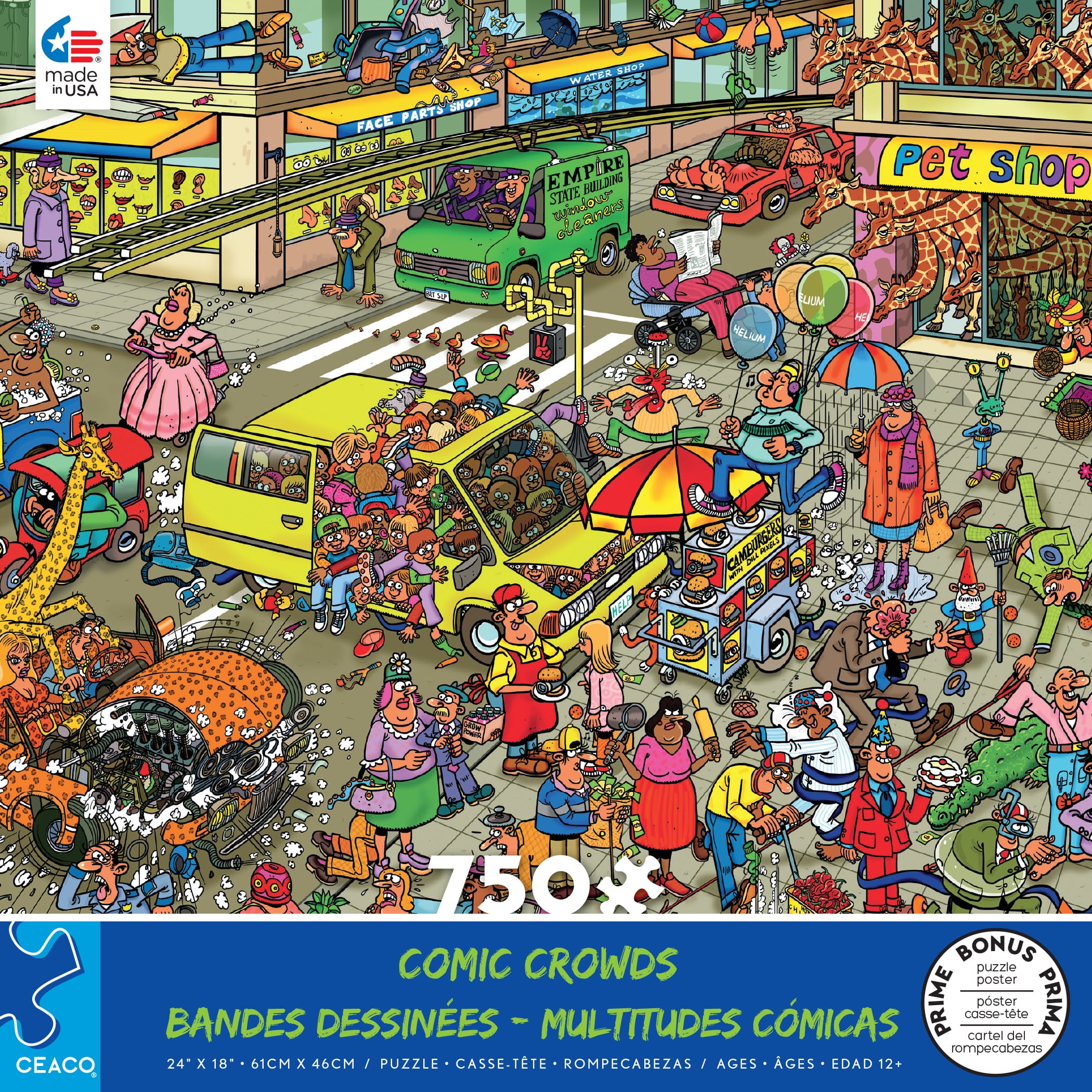 Buy Ceaco - Comic Crowds - Street Scene - 750 Piece Jigsaw Puzzle ...