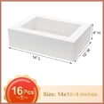 16pcs 14x10x4 Rectangle Cake Boxes with Window - Quarter Sheet Bakery ...