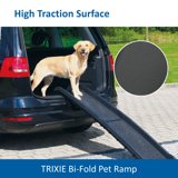 TRIXIE Foldable Non-Slip 62" Long Plastic Pet Ramp, Black, 200 lb Limit ...