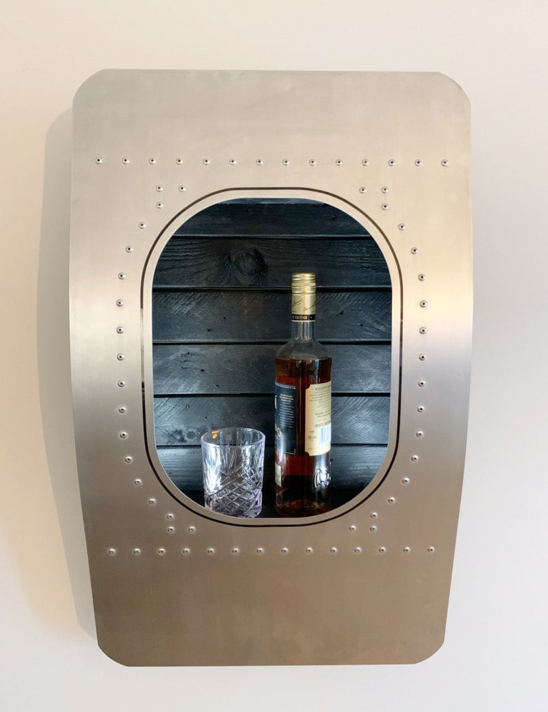 Wall Bar Airplane Cabinet, Bar Wall Decor, Aviation Aircraft Window ...