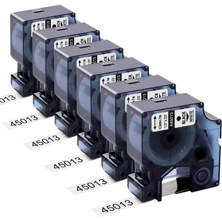 Aken Compatible DYMO D1 Labels Tape 45013 S0720530, Black on White Ink ...