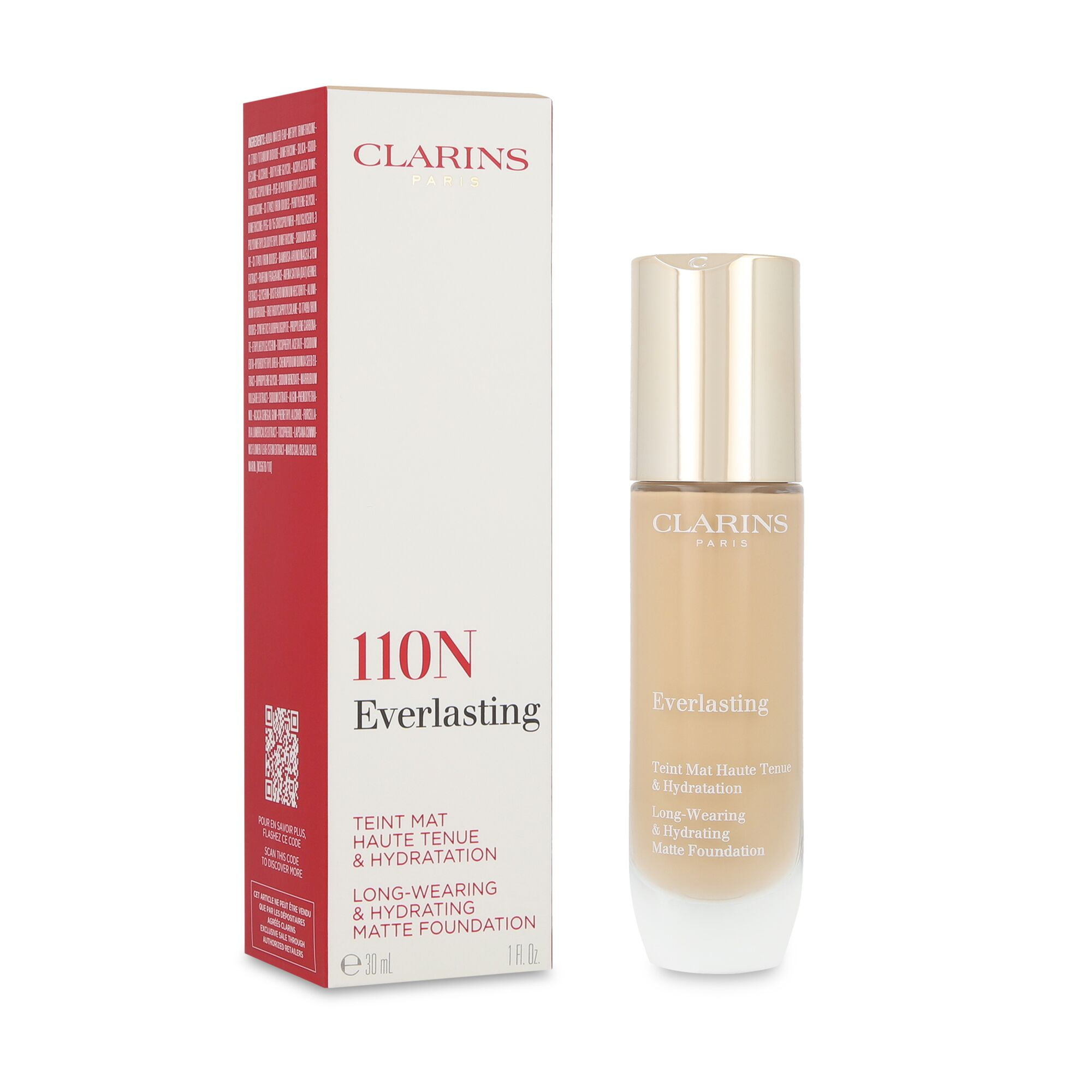 Base de Maquillaje Clarins Everlasting Foundation -110N Honey | Walmart en línea