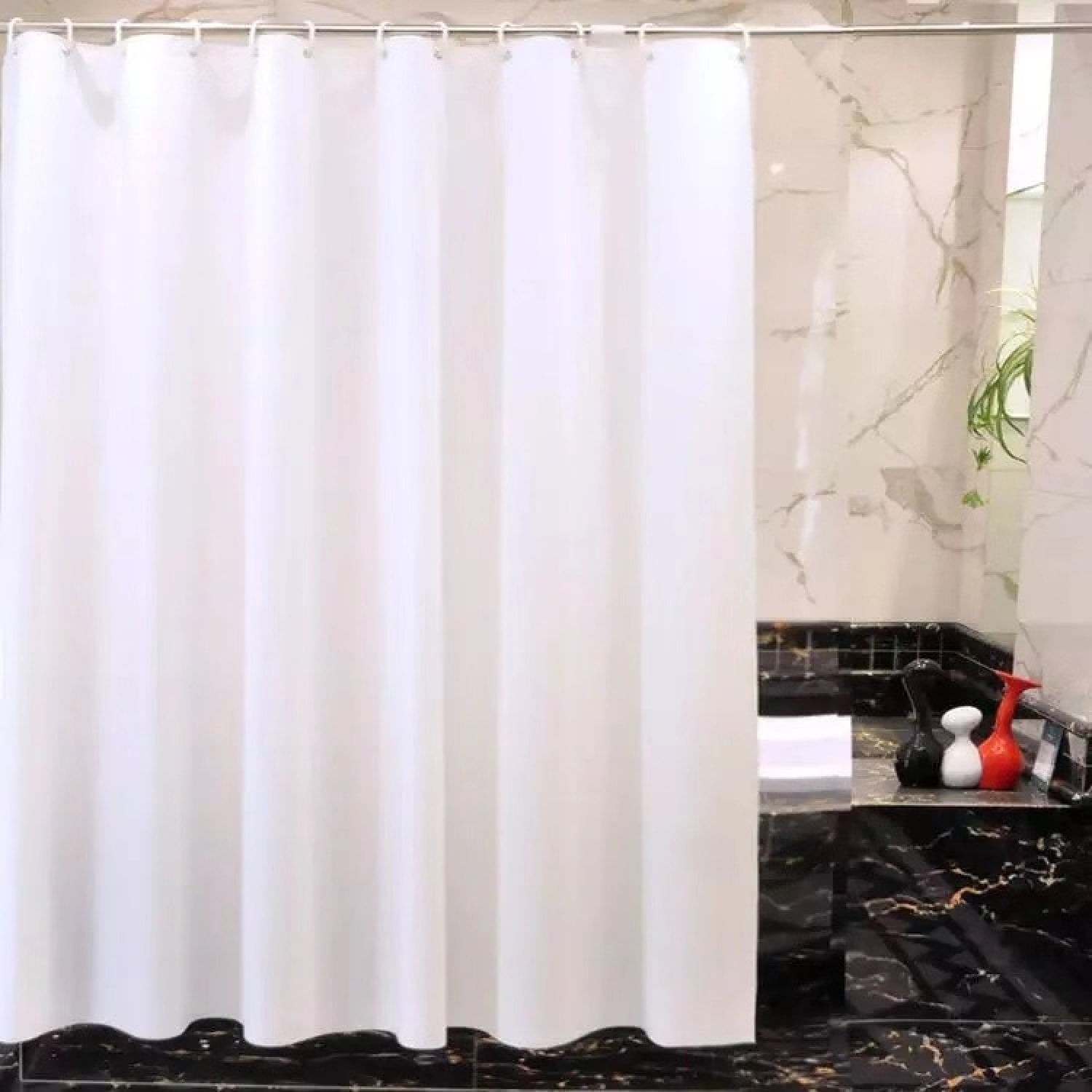 Click here for Dutchman Hotel-Quality Fabric Shower Curtain Liner... prices