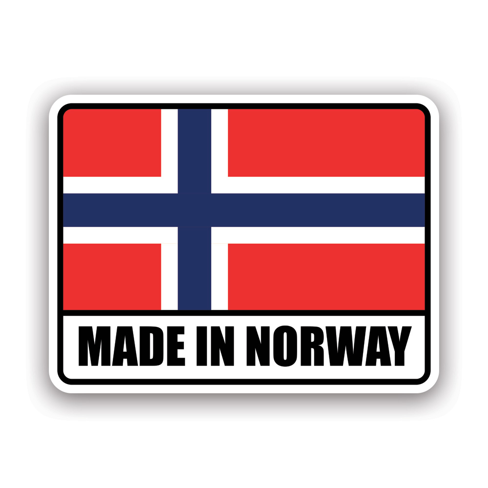 Made in Norway Sticker Decal - Self Adhesive Vinyl - Weatherproof ...
