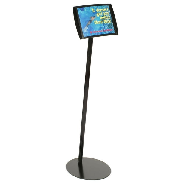 Free-Standing Poster Display with Curved Magnetic Frame for 8.5x11 ...