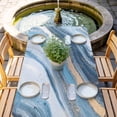 Abstract Marble Waves Texture Fitted Rectangle Tablecloth 24" x 36 ...