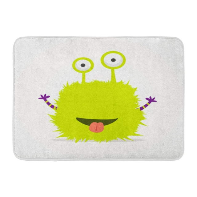 SIDONKU Green Cute Funny Monster Cartoon Purple Alien Tongue Face Silly ...
