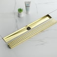 DremFaryoyo 12 Inches Linear Shower Drain with Removable Quadrato ...