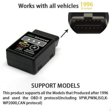 V02H2-1 Bluetooth OBD2 Car Diagnostic Scanner Auto Detection Scanner ...