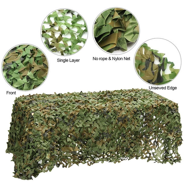 Willstar Camouflage Net Woodland Camo Netting Military Nets Bulk Roll ...