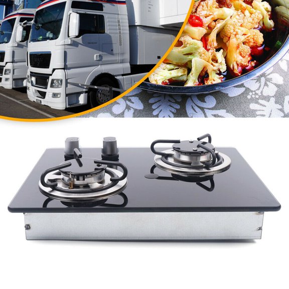 Miumaeov 2 Burner LPG Stainless Steel Sink Combo Cooktop Boat Caravan ...