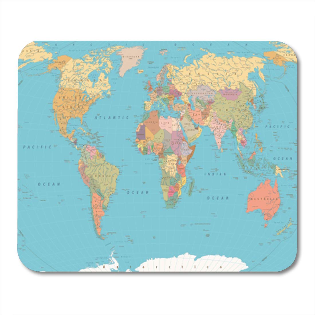 Large Labeled World Map