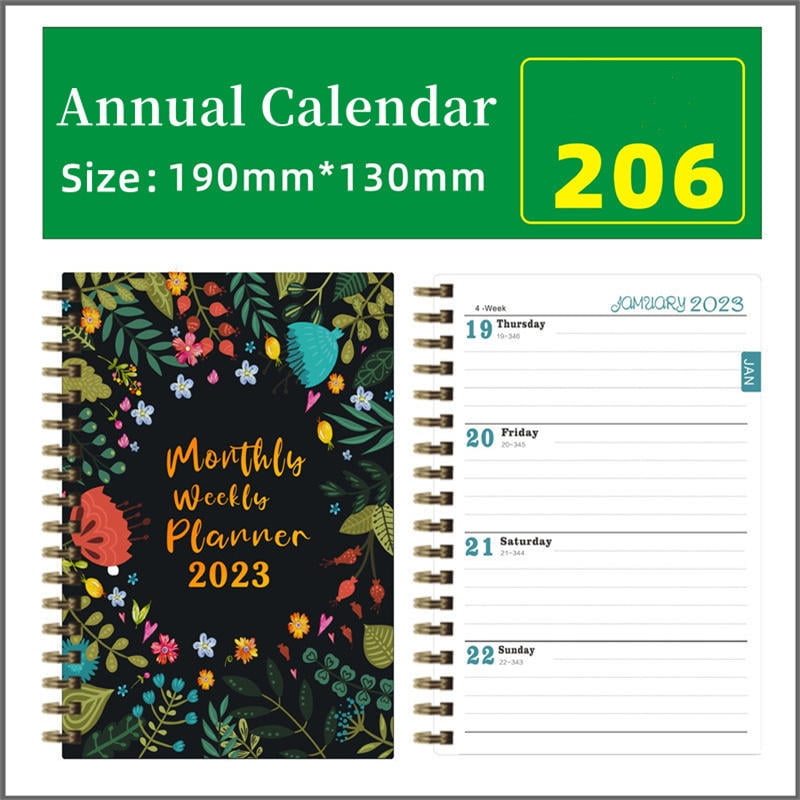 Buy 2023 Daily Calendar Planner Notebook Weekly Monthly Office Agenda ...