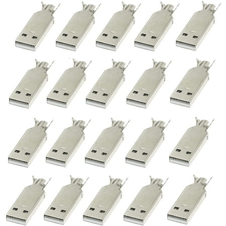 JOYWEI20PCS Soldering USB Type A Male Connector Plug Soldering Jacks ...