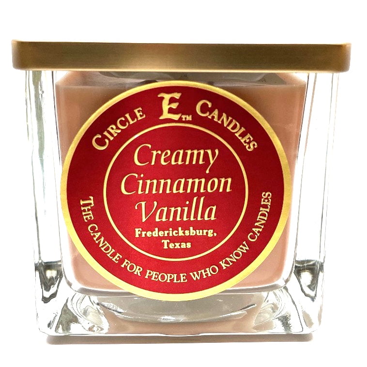 Circle E Candles, Creamy Cinnamon Vanilla Scent, Small Size Jar Candle ...
